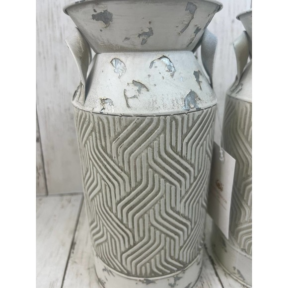 Accents | Rustic Galvanized Metal Vase | Poshmark